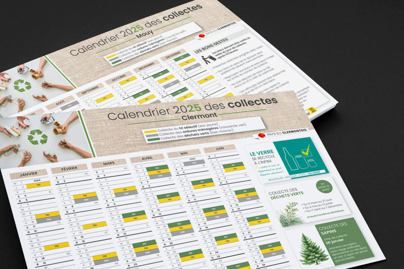 Jours de collectes 2025 - Pays du Clermontois