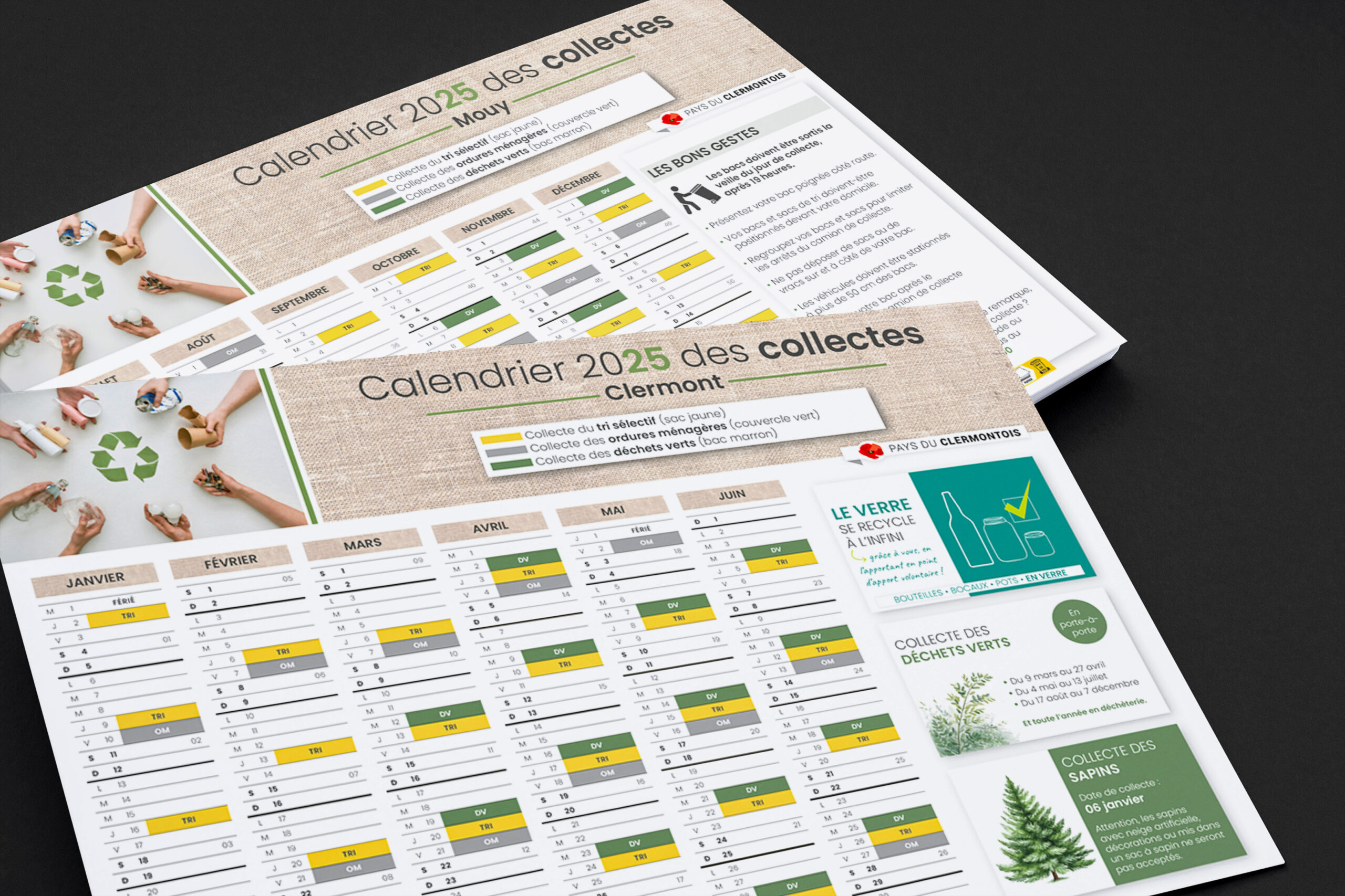 Jours de collectes 2025 - Pays du Clermontois